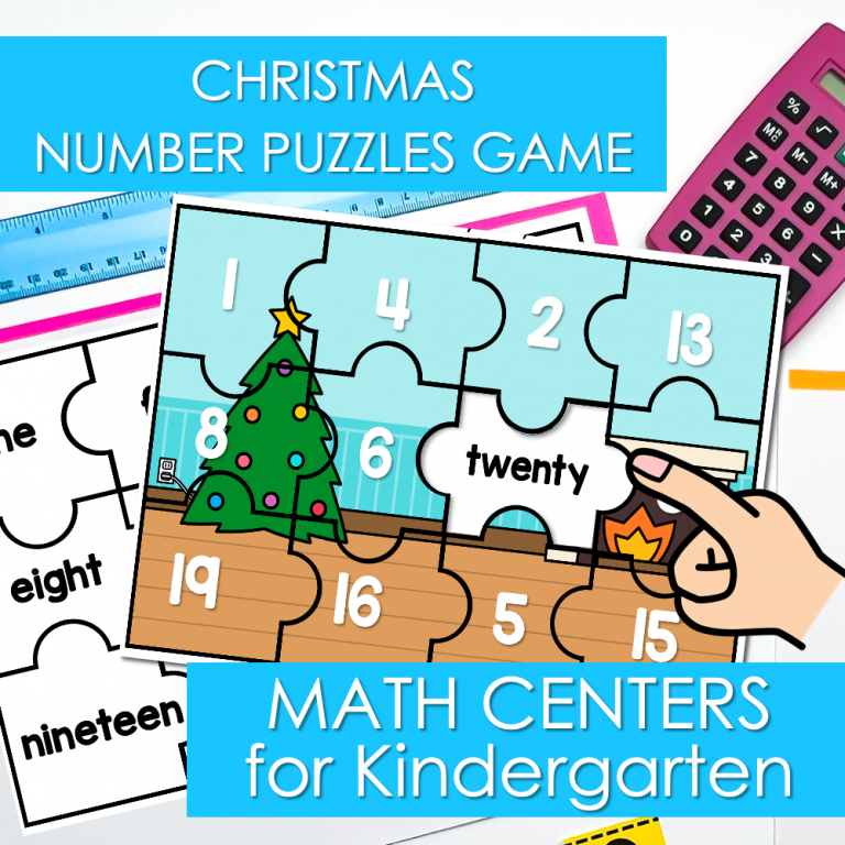 Christmas Number Puzzles Game – Math Centers for Kindergarten - Clever ...