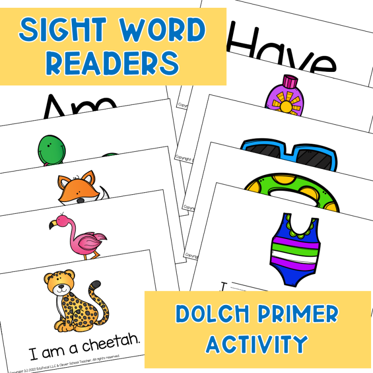 Dolch Primer – Sight Word Readers - Clever School Teacher