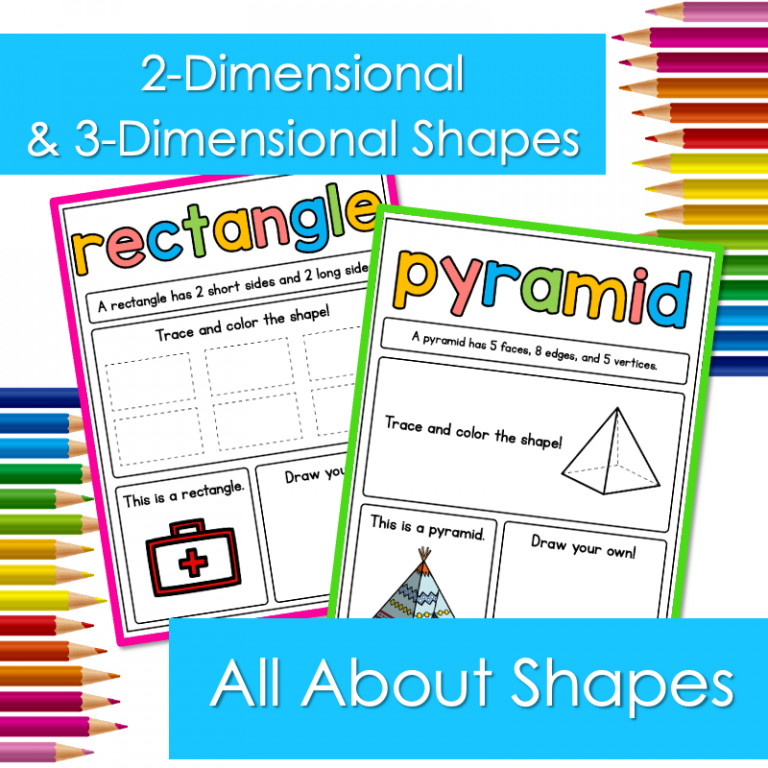 2D & 3D Shapes Printables - Clever School Teacher