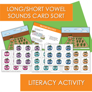 Long/Short Vowel Sounds Card Sort - Clever School Teacher