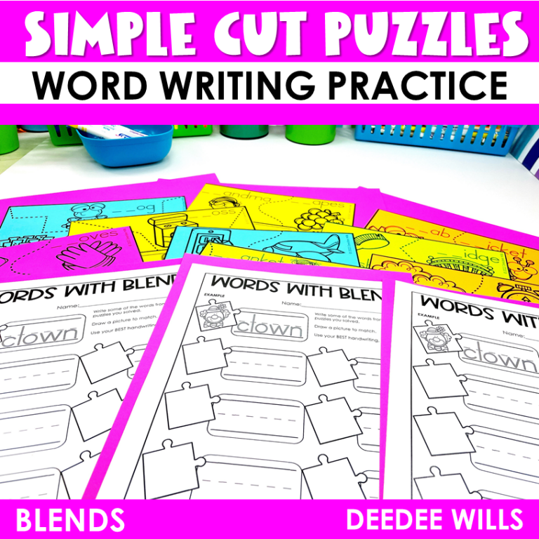 Simple Cut Puzzles – Beginning Blends - Clever School Teacher