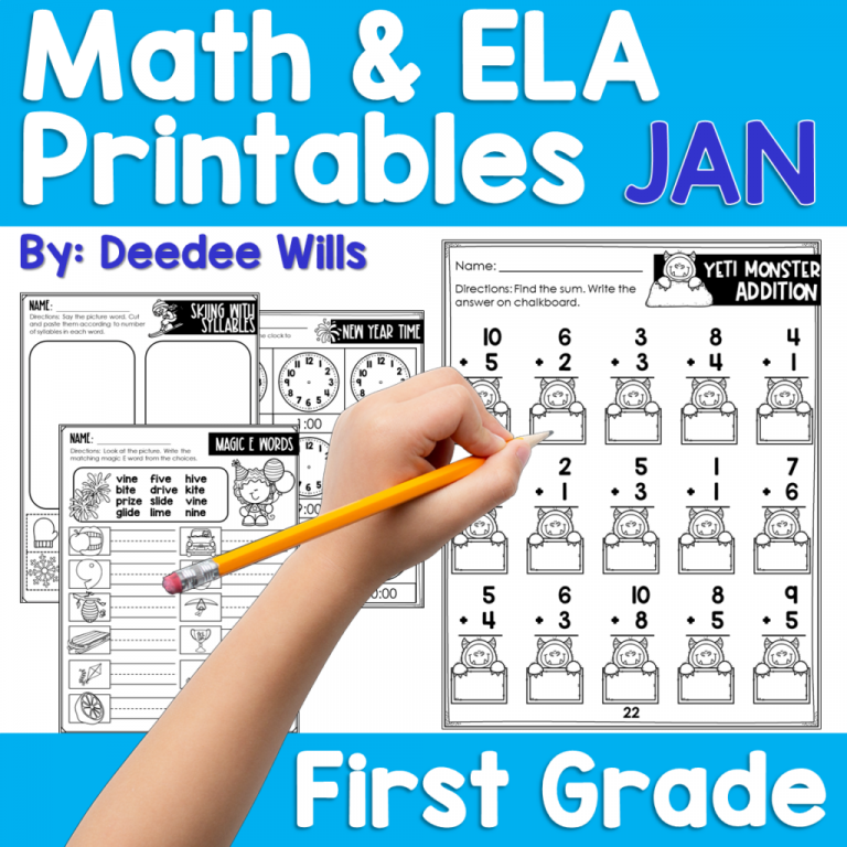 Math and ELA Printables - Clever School Teacher