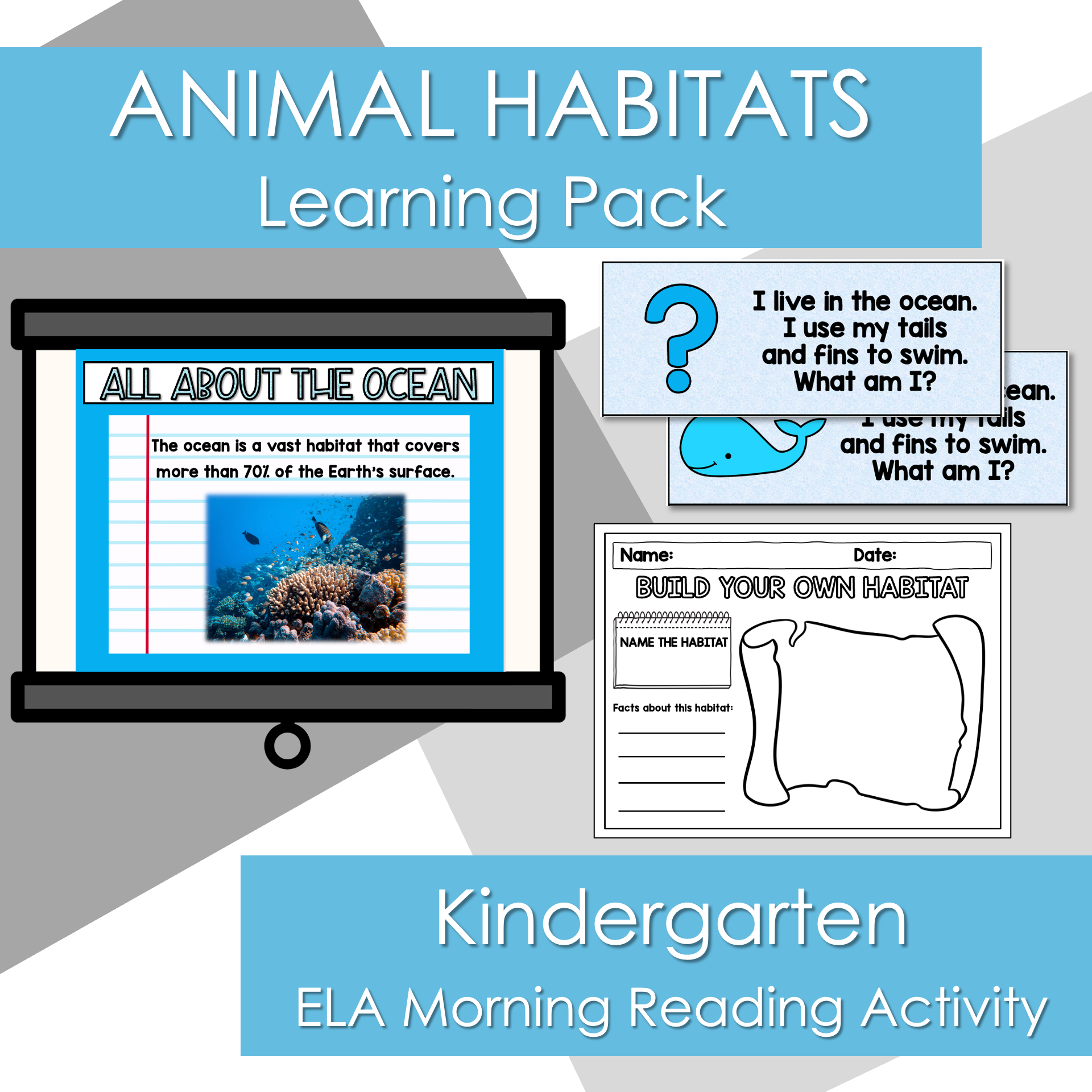 Animal Habitats Learning Pack - Clever School Teacher