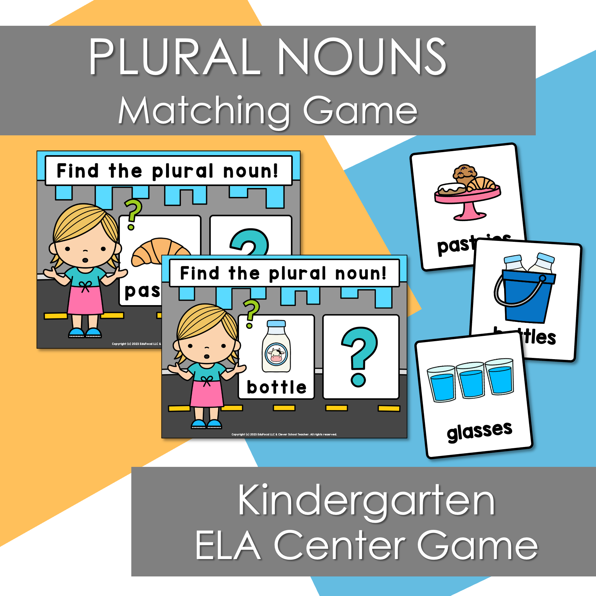 Plural Nouns Matching Game - Clever School Teacher