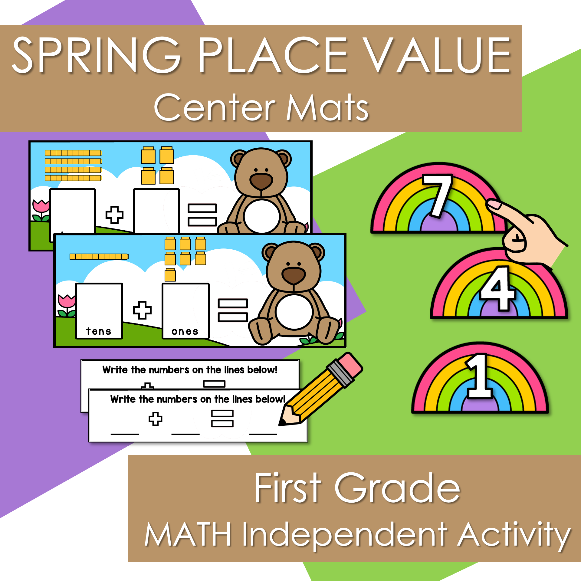 Spring Place Value Mats - Clever School Teacher
