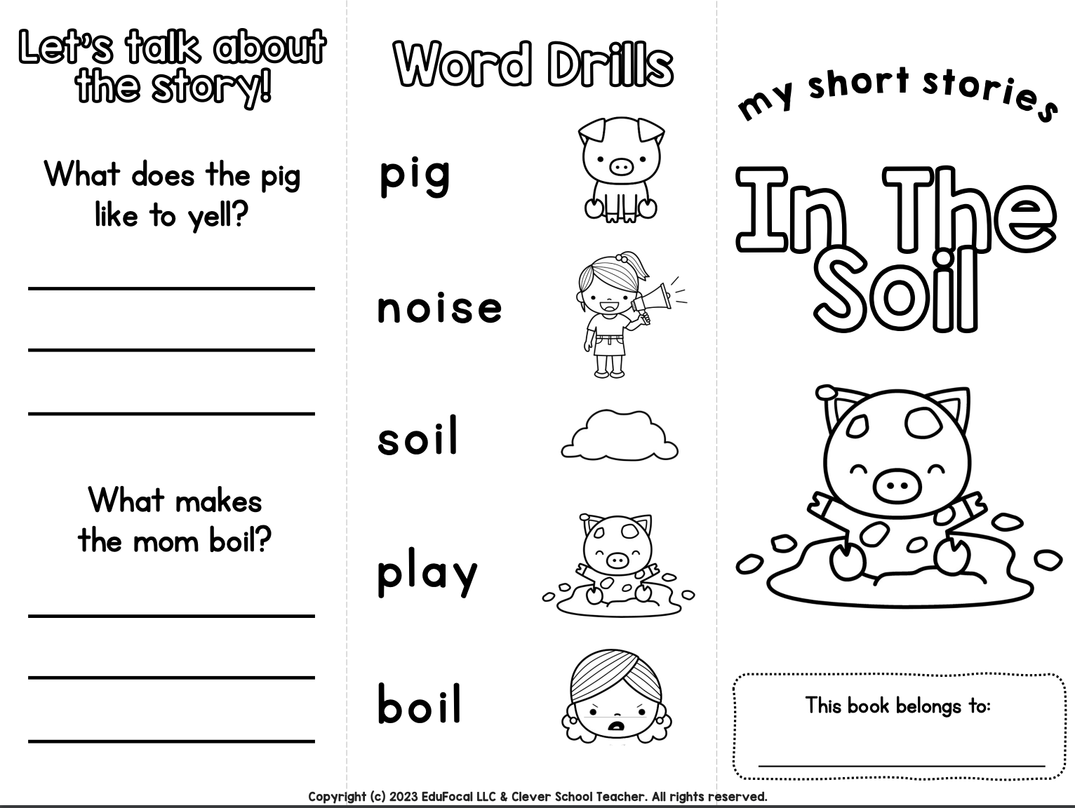 Short Story Tri-Fold Passages - Clever School Teacher