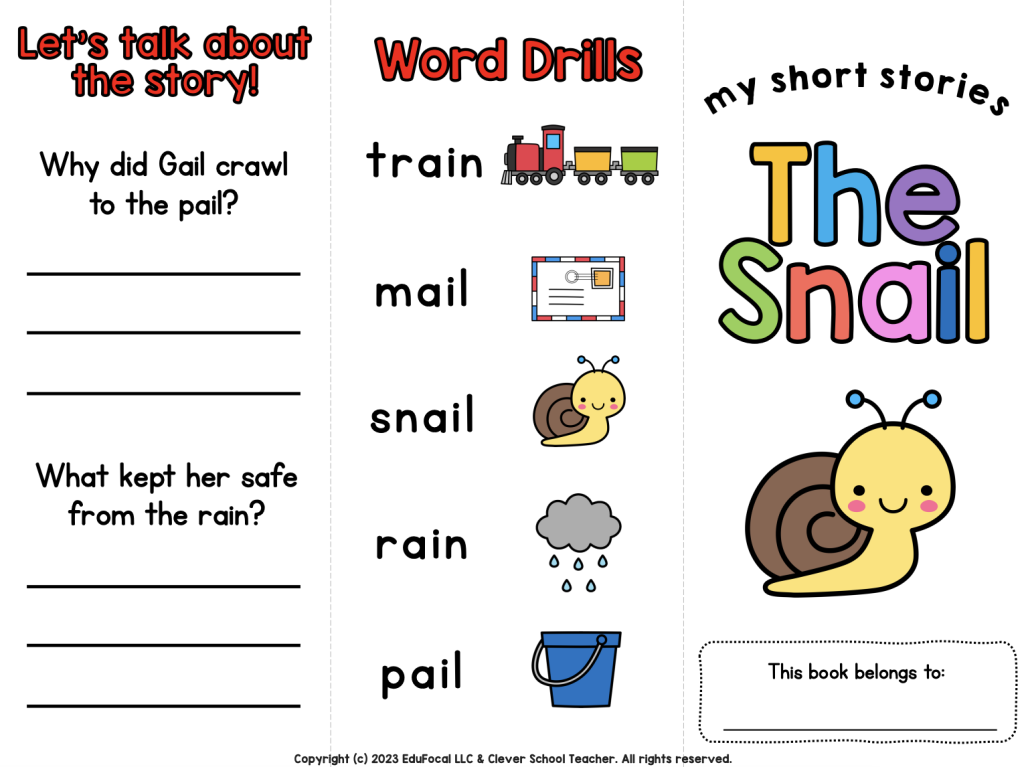 Short Story Tri-Fold Passages - Clever School Teacher