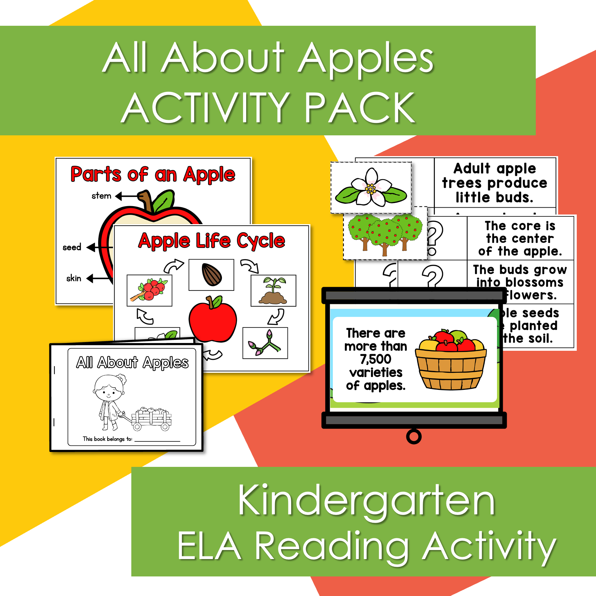 All About Apples Activity Pack - Clever School Teacher