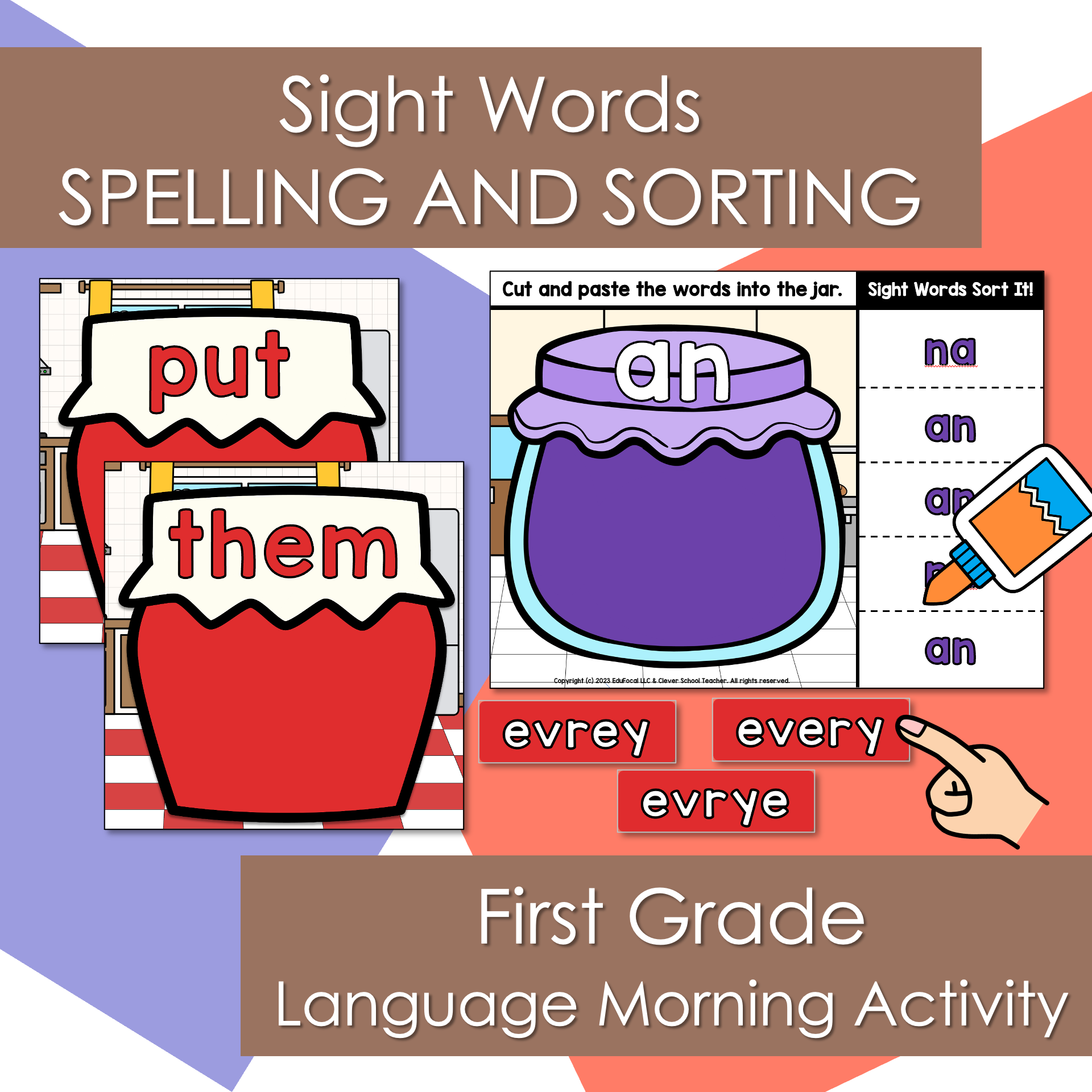 Sight Words Spelling and Sorting - Clever School Teacher