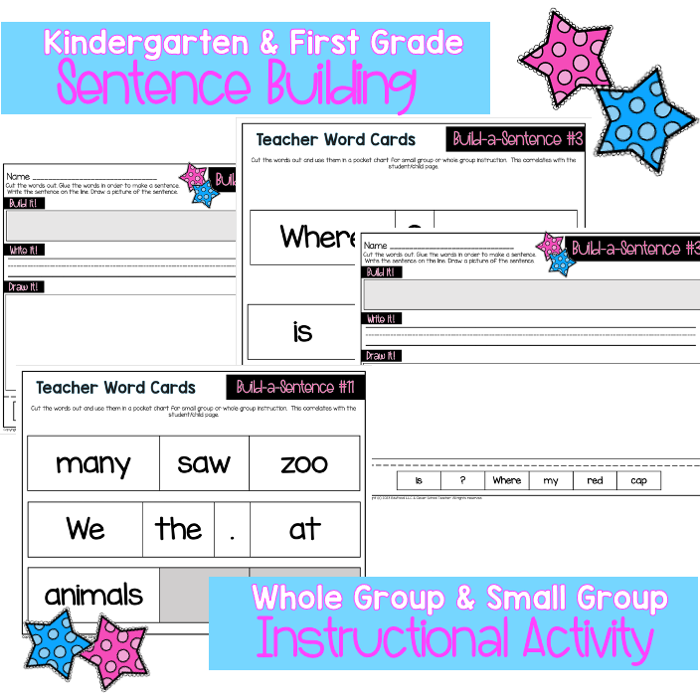 Sentence Building Activity Clever School Teacher