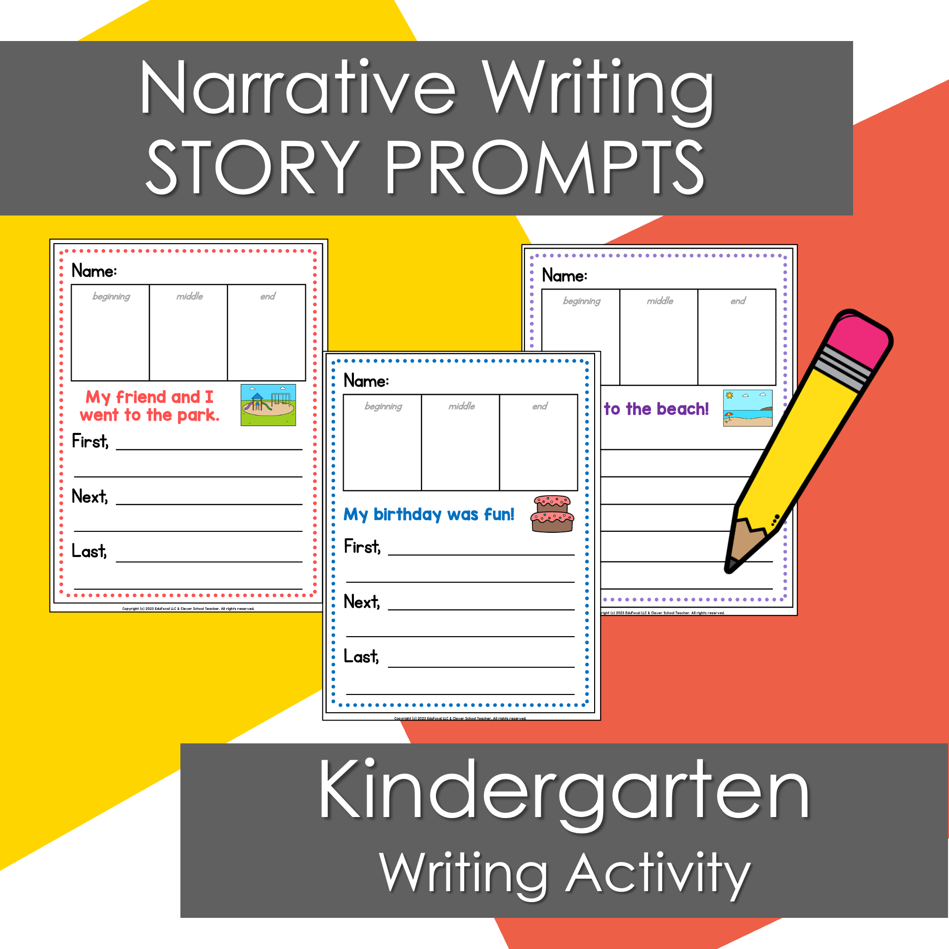 Narrative Writing Story Prompts - Clever School Teacher