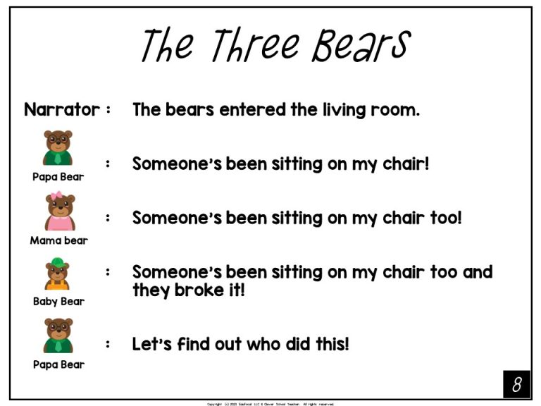 The Three Bears Dramatic Play - Clever School Teacher