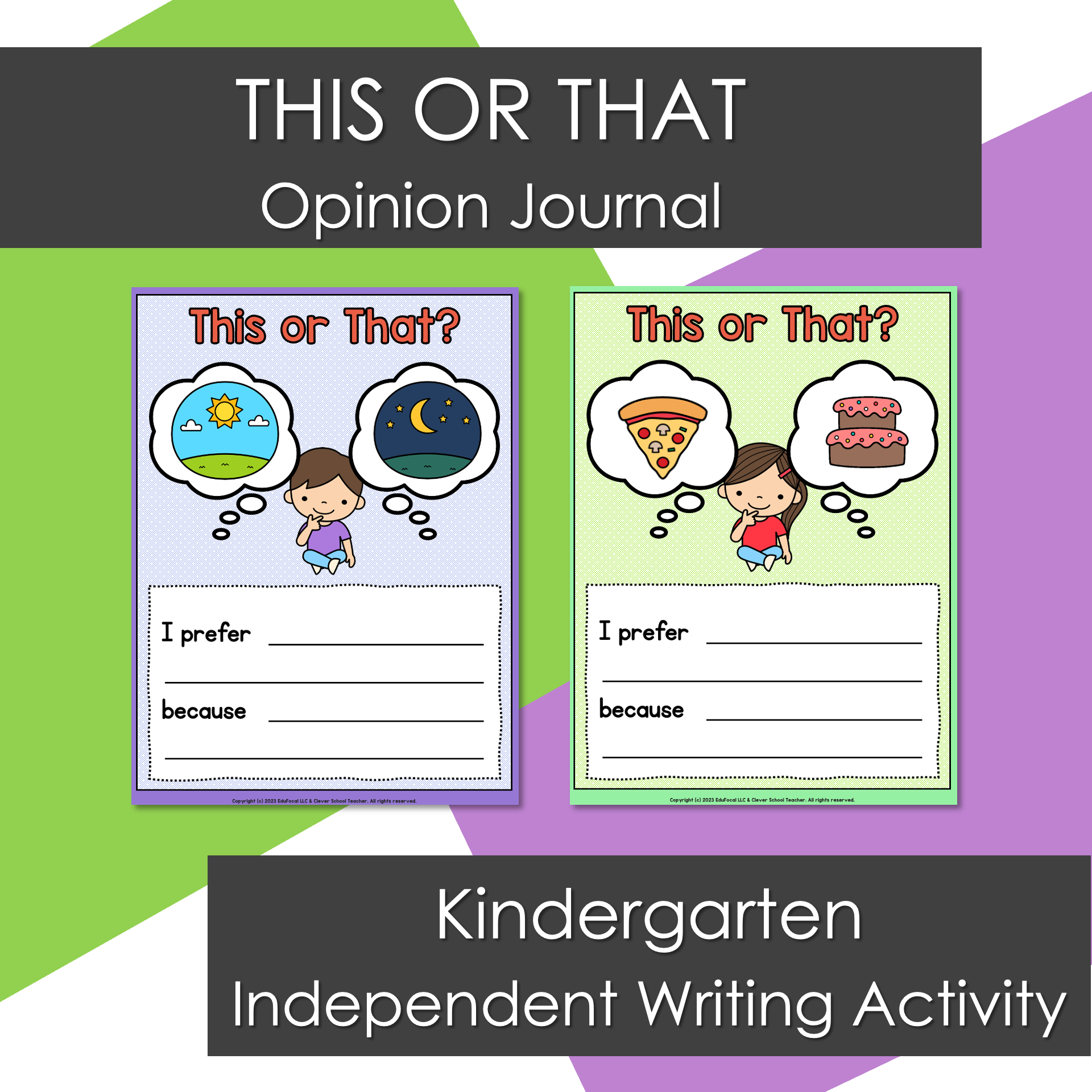 This or That Opinion Journal - Clever School Teacher