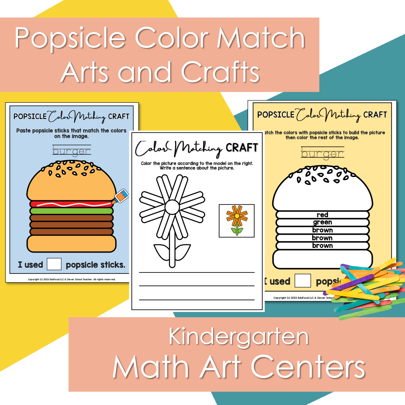 Popsicle Color Match Craft - Clever School Teacher