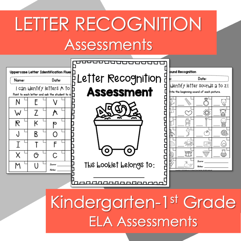 Letter Recognition Assessment - Clever School Teacher
