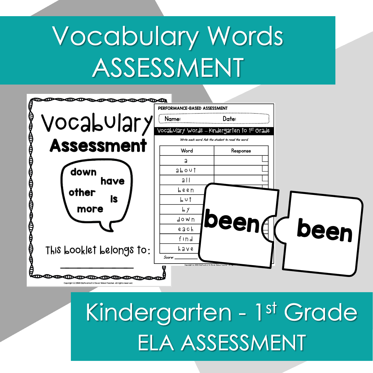 Vocabulary Assessment - Clever School Teacher