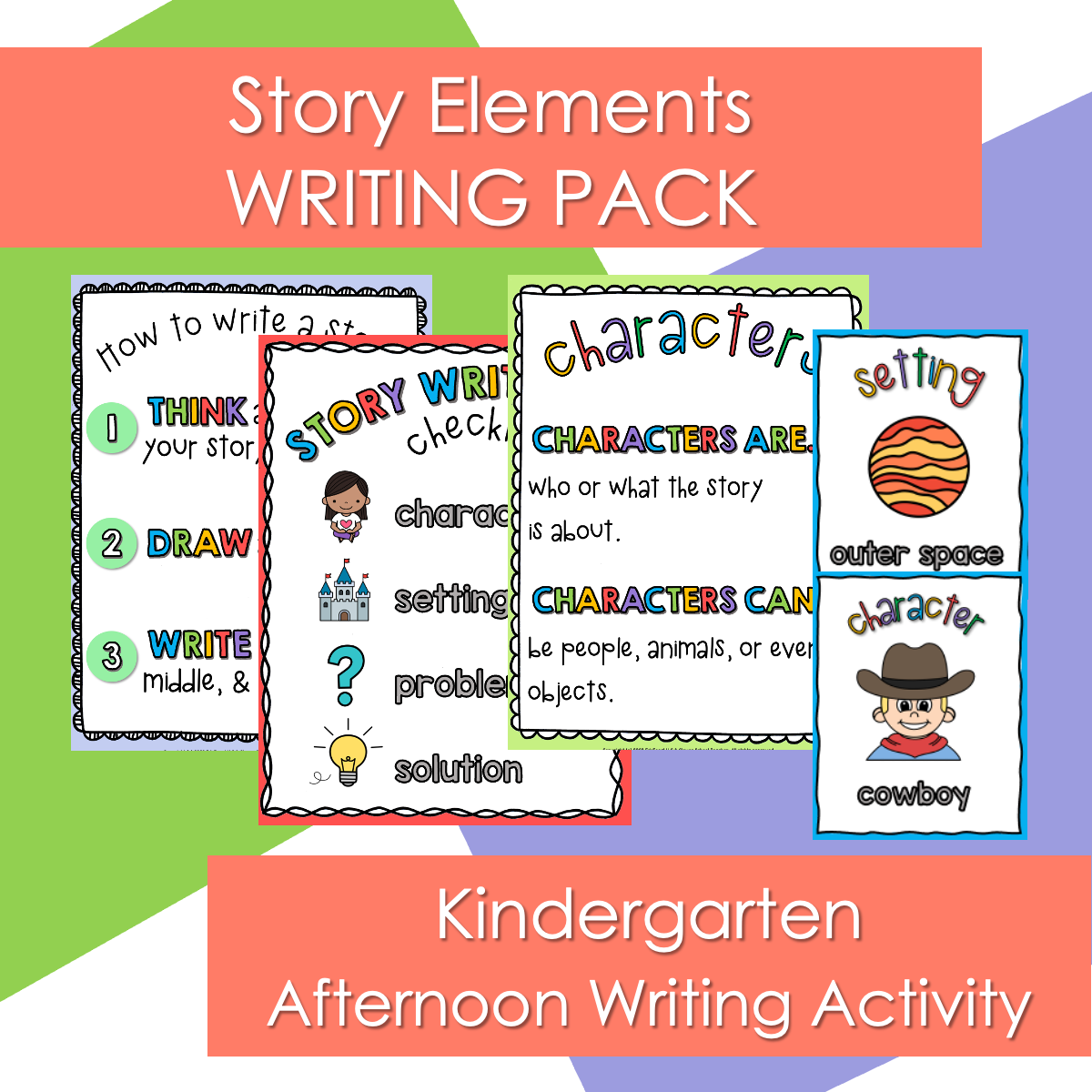 Story Elements Writing Pack - Clever School Teacher