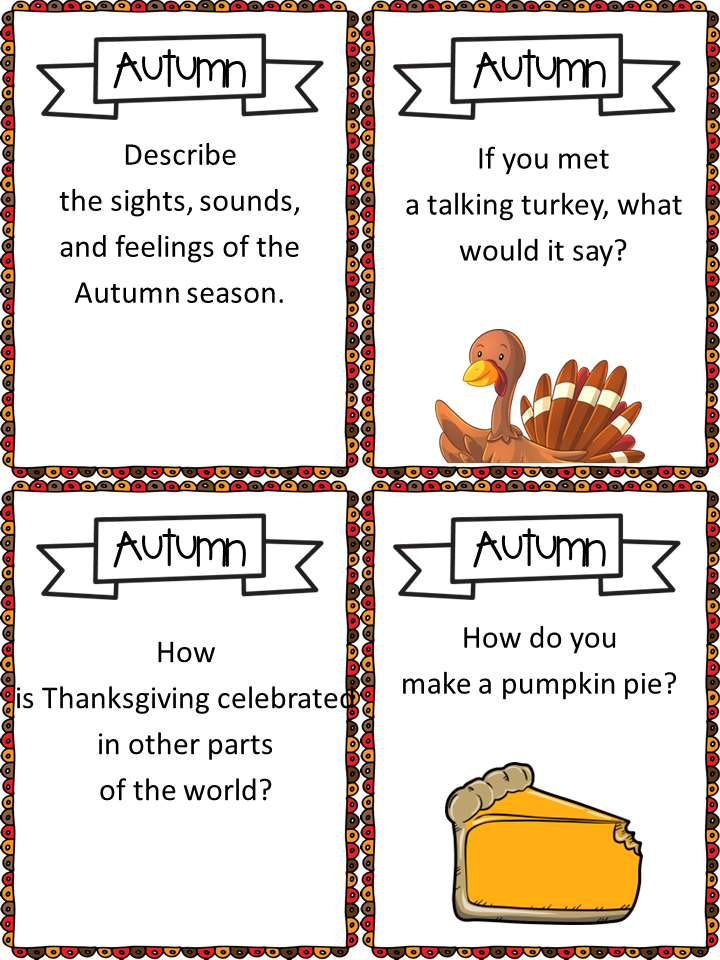 Autumn Writing Prompts - Clever School Teacher