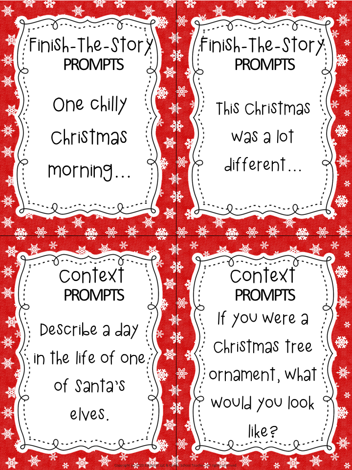 Holiday Writing Prompts - Clever School Teacher