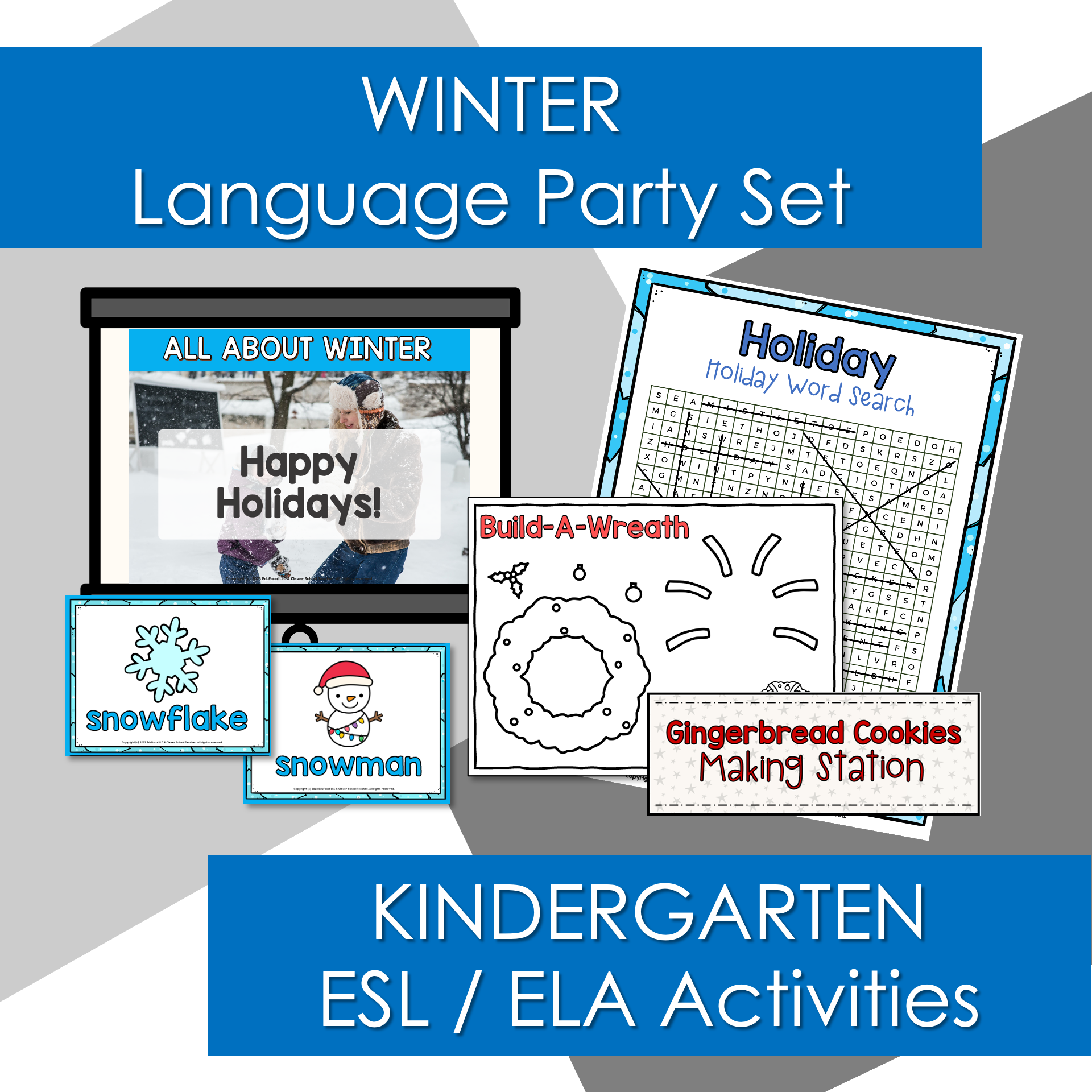 Winter Language Party Pack - Clever School Teacher