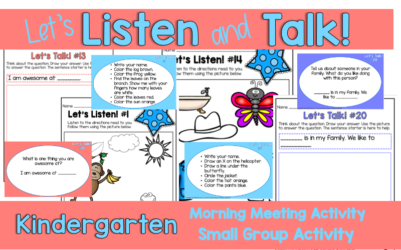 Speaking & Listening Activities - Clever School Teacher