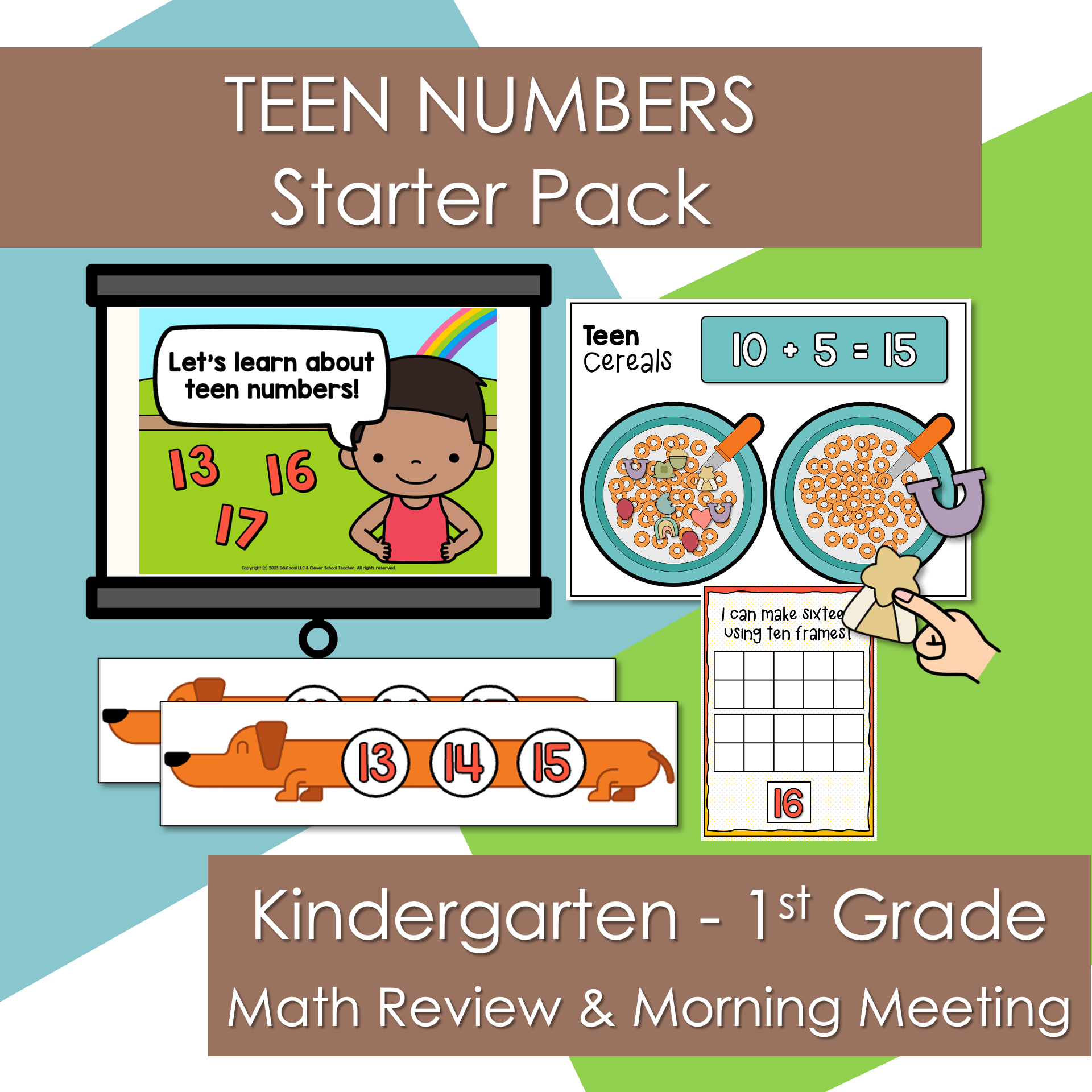 Teen Numbers Starter Pack - Clever School Teacher