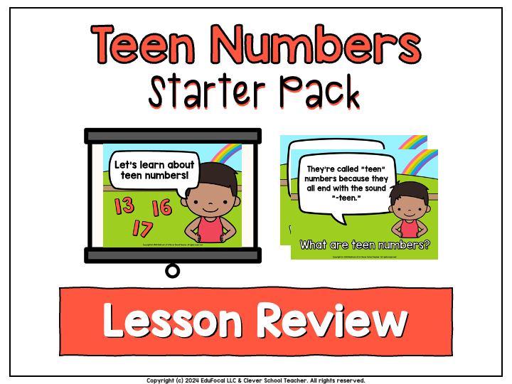 Teen Numbers Starter Pack - Clever School Teacher