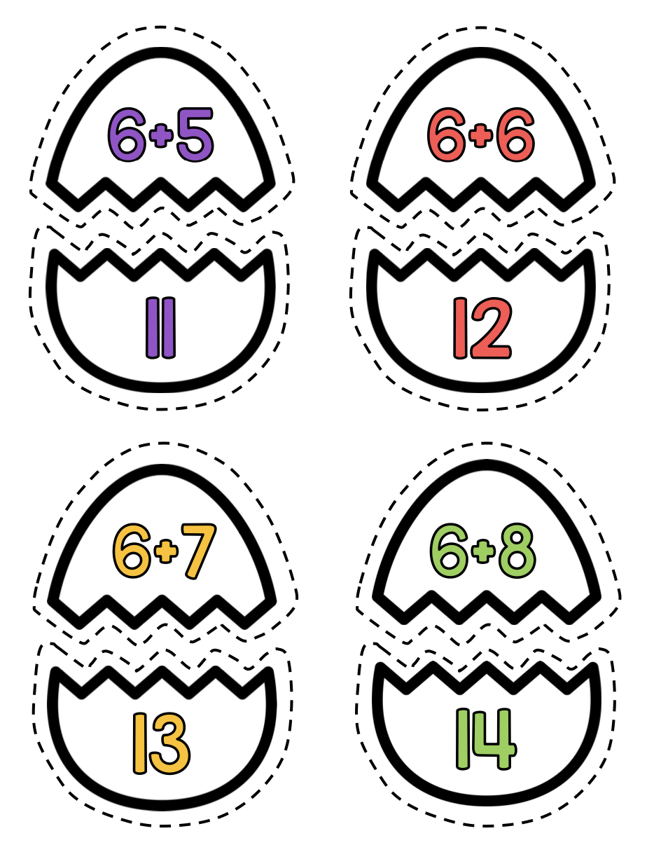 Easter Eggs Math Facts - Clever School Teacher