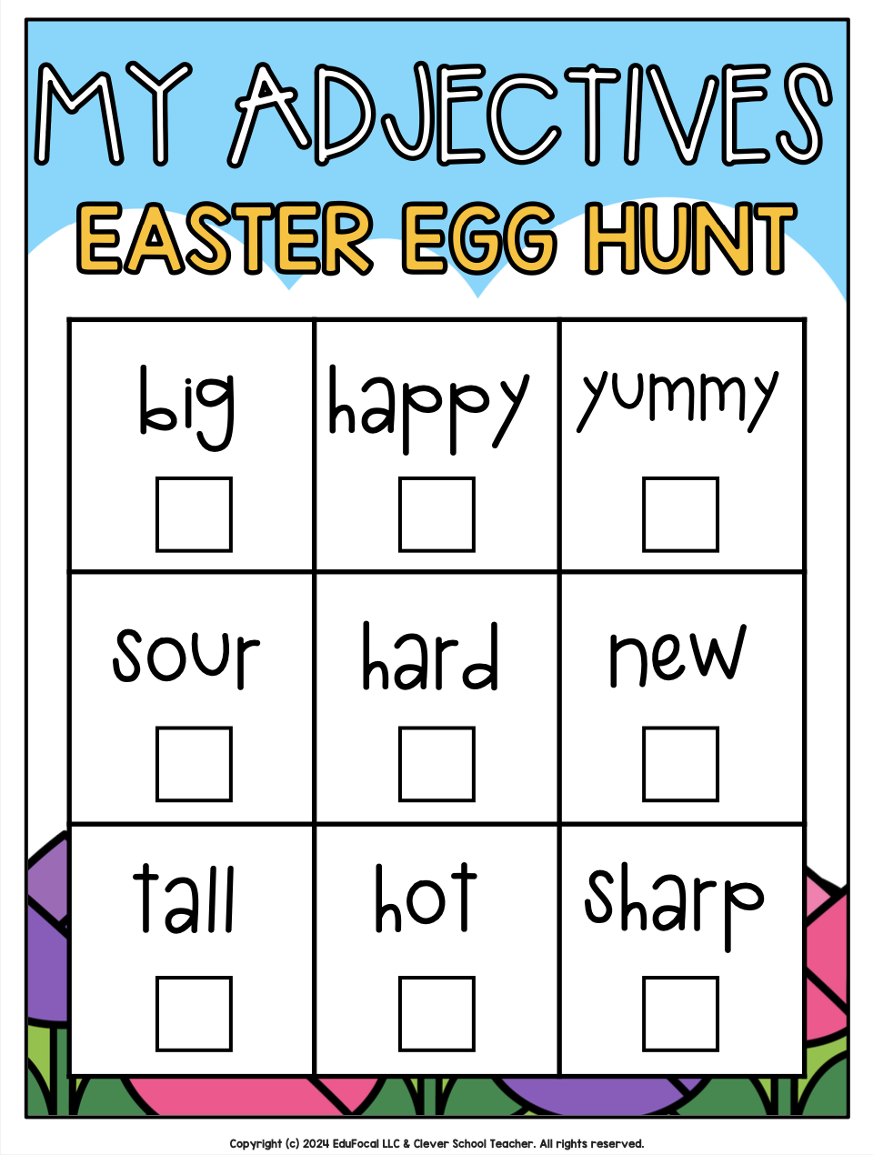 Easter Parts of Speech Party - Clever School Teacher