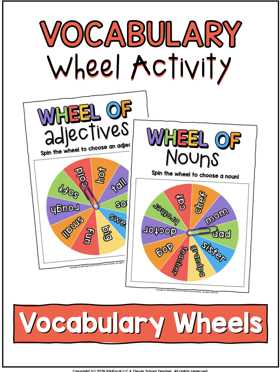 Vocabulary Wheel Activity - Clever School Teacher