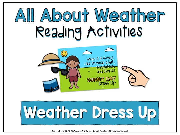 All About Weather Reading Activities - Clever School Teacher