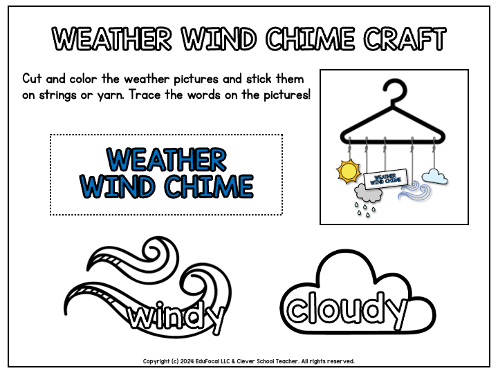 All About Weather Reading Activities - Clever School Teacher
