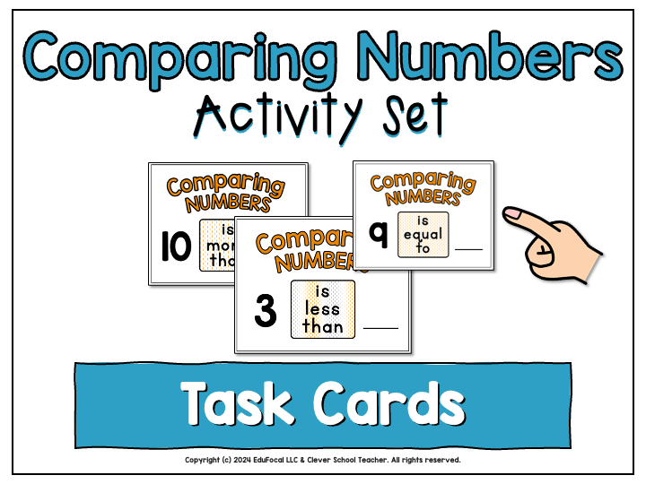 Comparing Numbers Activity Set - Clever School Teacher
