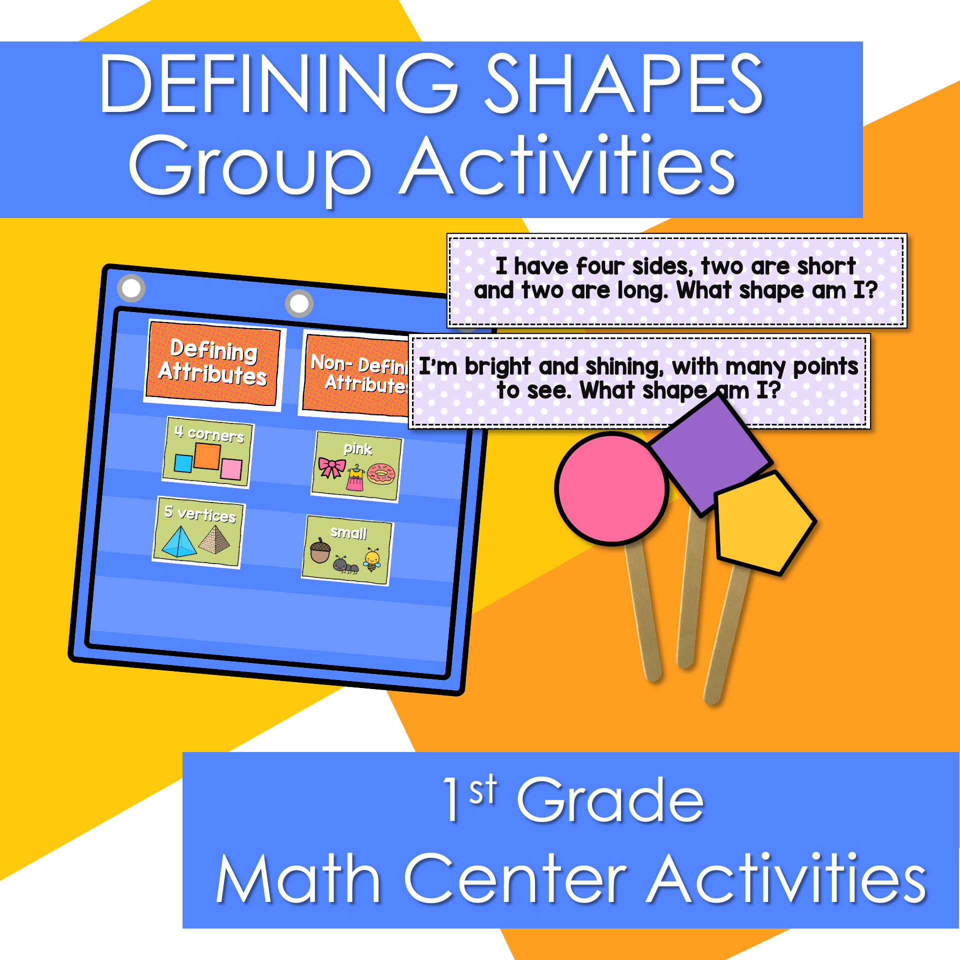 Defining Shapes Group Activities - Clever School Teacher