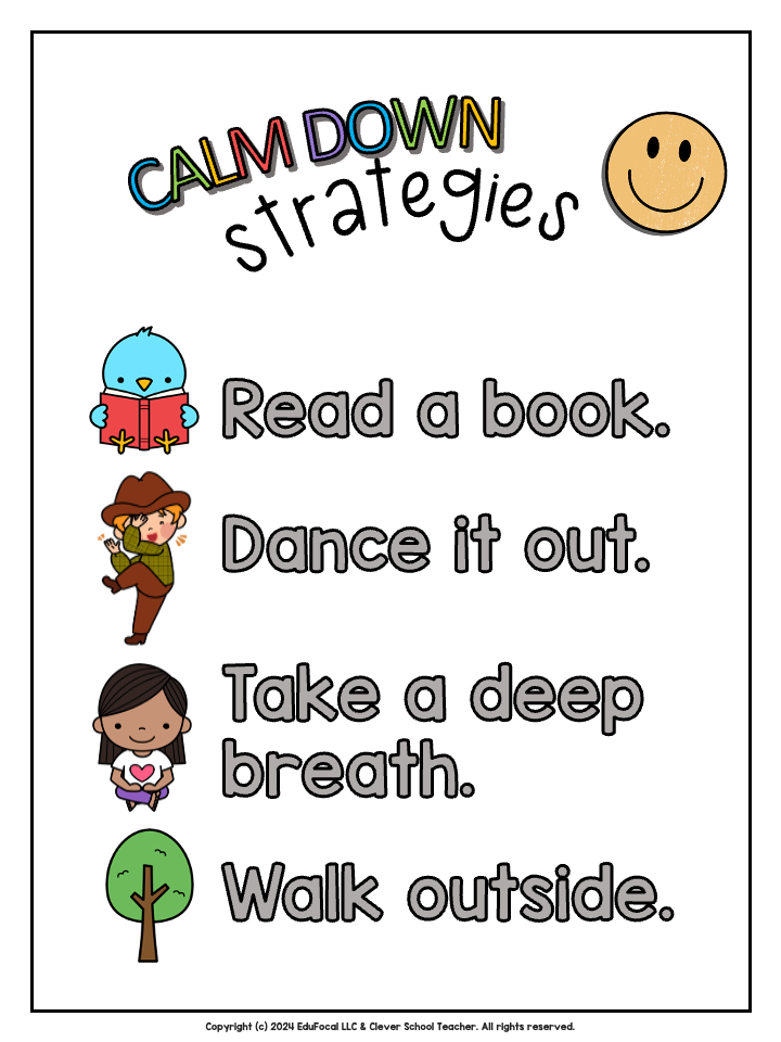 Self Regulation Bundle - Clever School Teacher