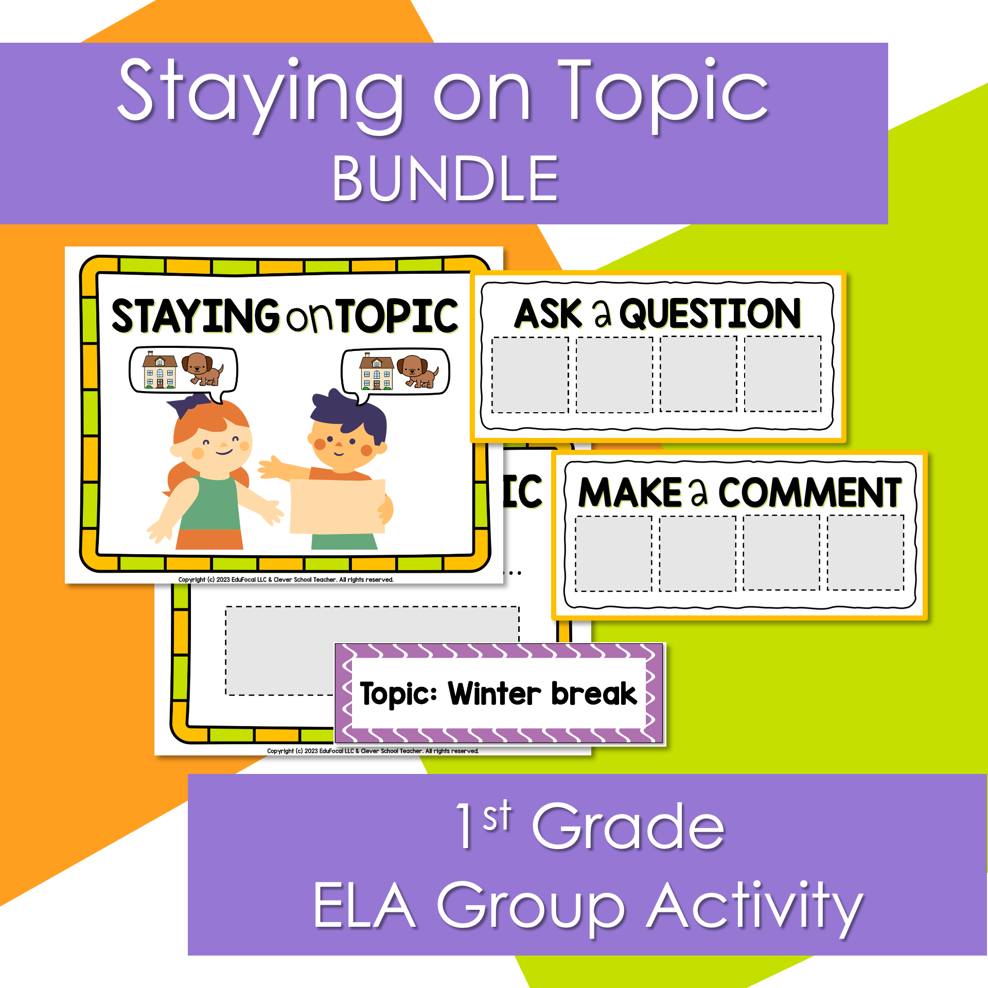 Staying on Topic Bundle - Clever School Teacher