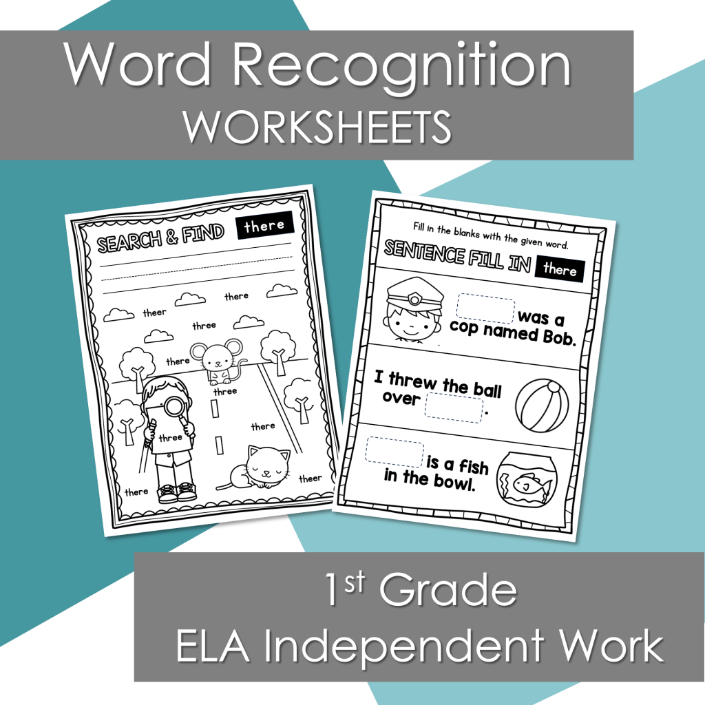 Word Recognition Worksheets - Clever School Teacher