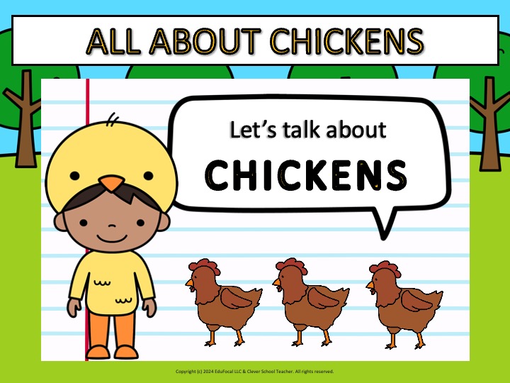 All About Chickens Activity Pack - Clever School Teacher