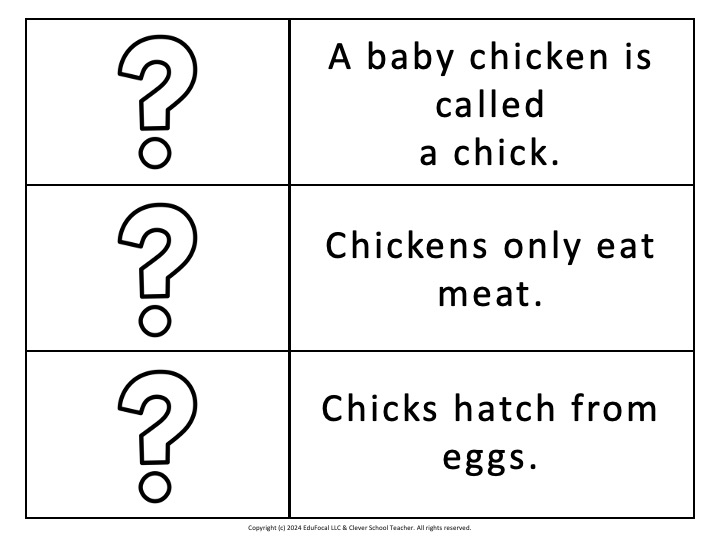 All About Chickens Activity Pack - Clever School Teacher