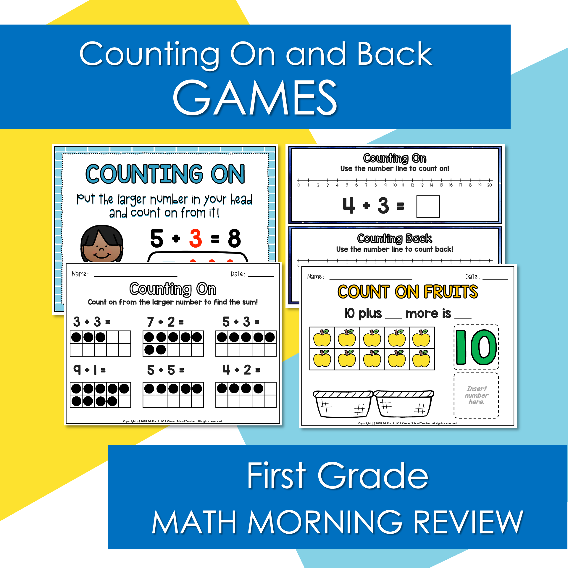 Counting On and Back Activities - Clever School Teacher