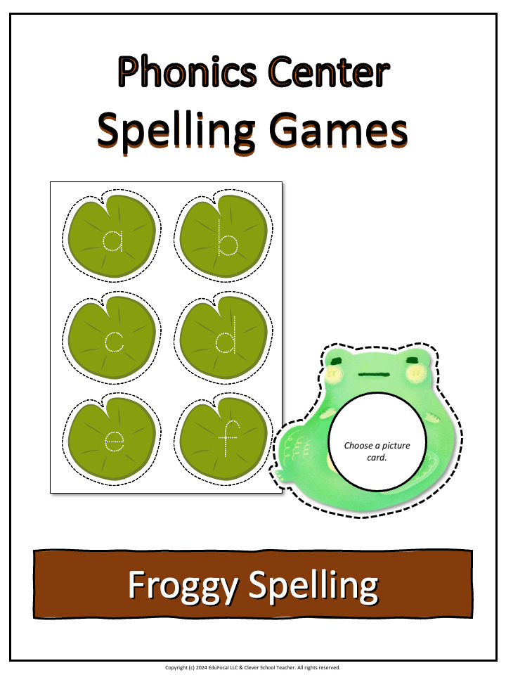 Phonics Center Spelling Games - Clever School Teacher