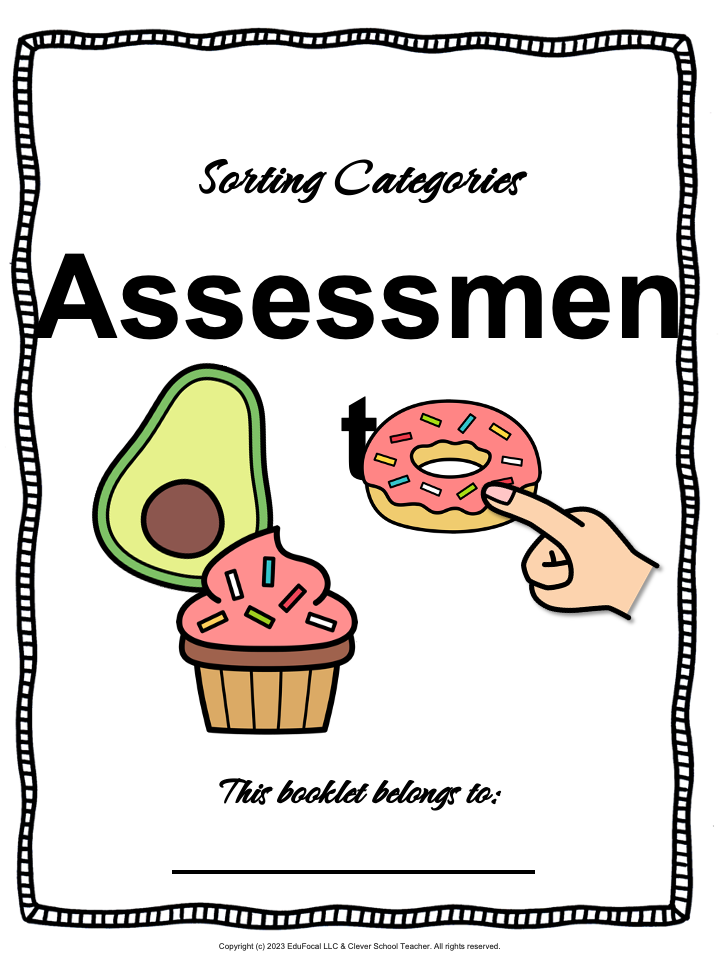Counting and Sorting Assessment - Clever School Teacher