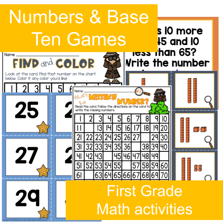 Numbers and Base 10 Games - Clever School Teacher