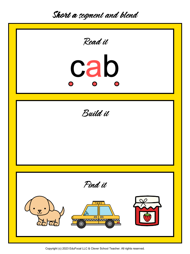 Segment and Blend Activities - Clever School Teacher
