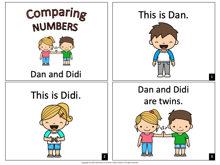 Comparing Numbers Book - Clever School Teacher
