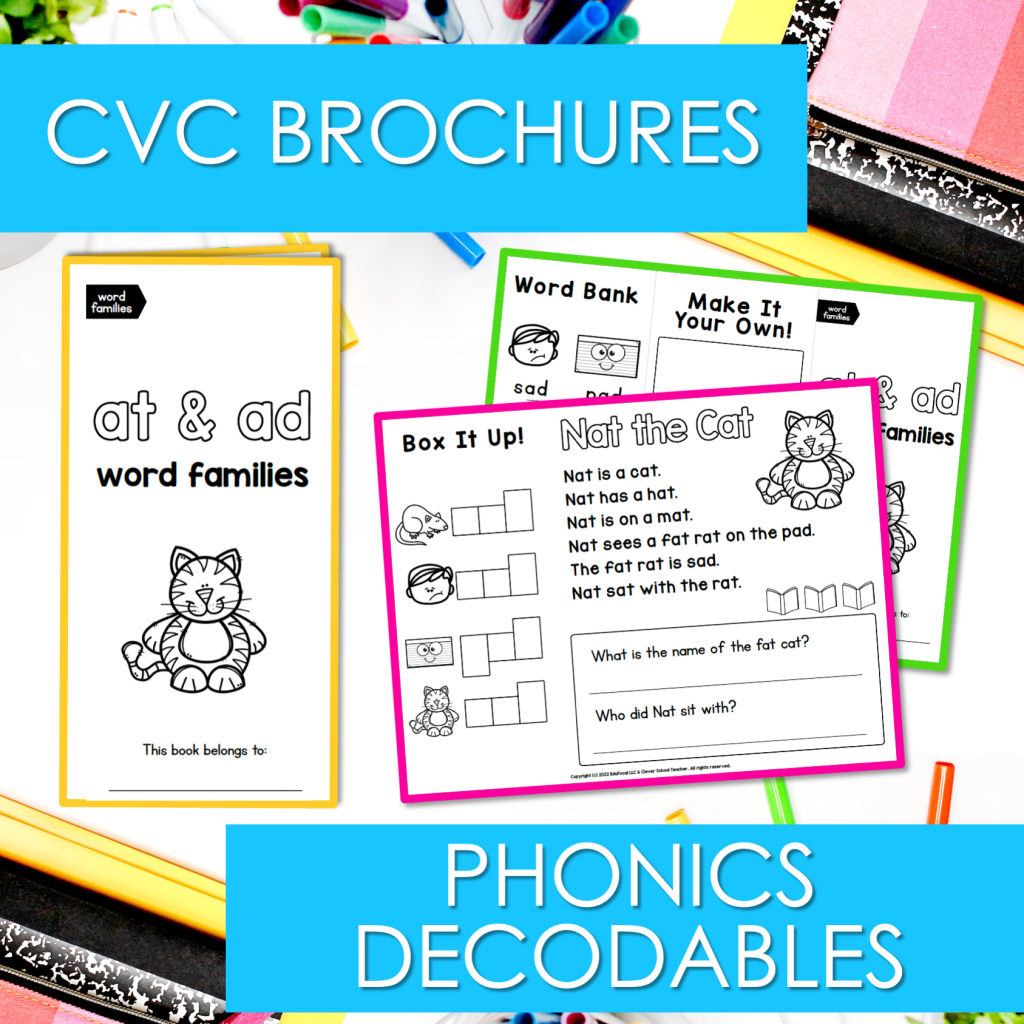 CVC Decodables - Clever School Teacher