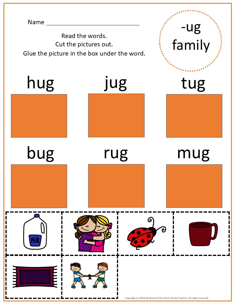 Short Vowel Word Families - Clever School Teacher