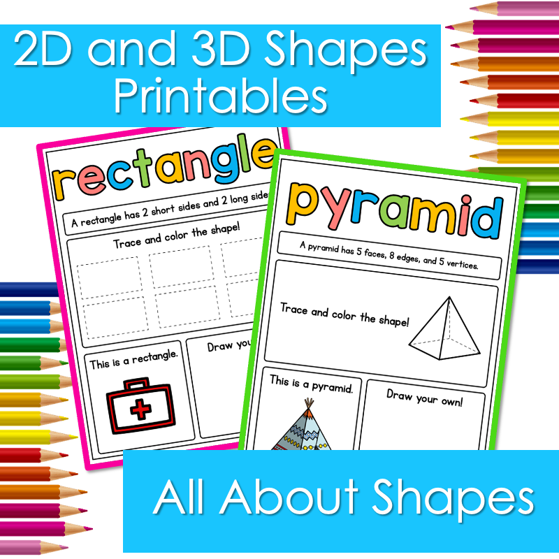 2D & 3D Shapes Printables - Clever School Teacher