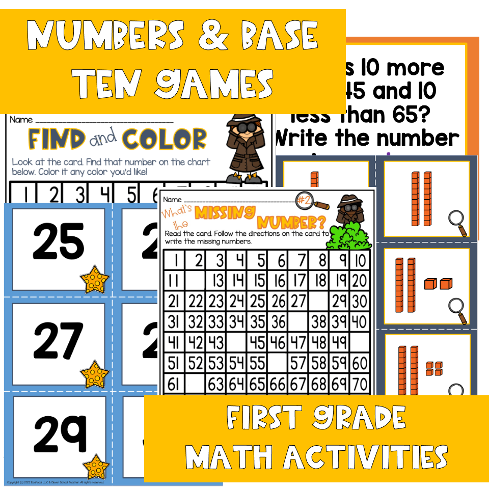 Numbers and Operations in Base Ten Games - Clever School Teacher