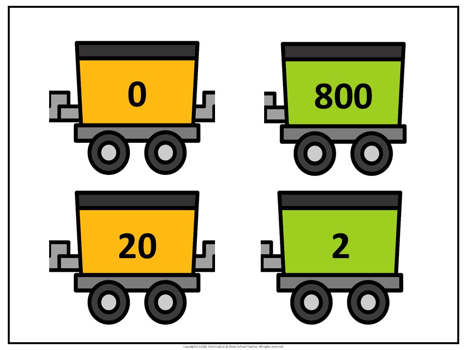Place Value Train Station - Clever School Teacher